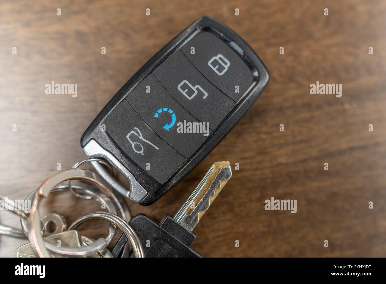 vehicle remote starter key fob for winter start Stock Photo - Alamy