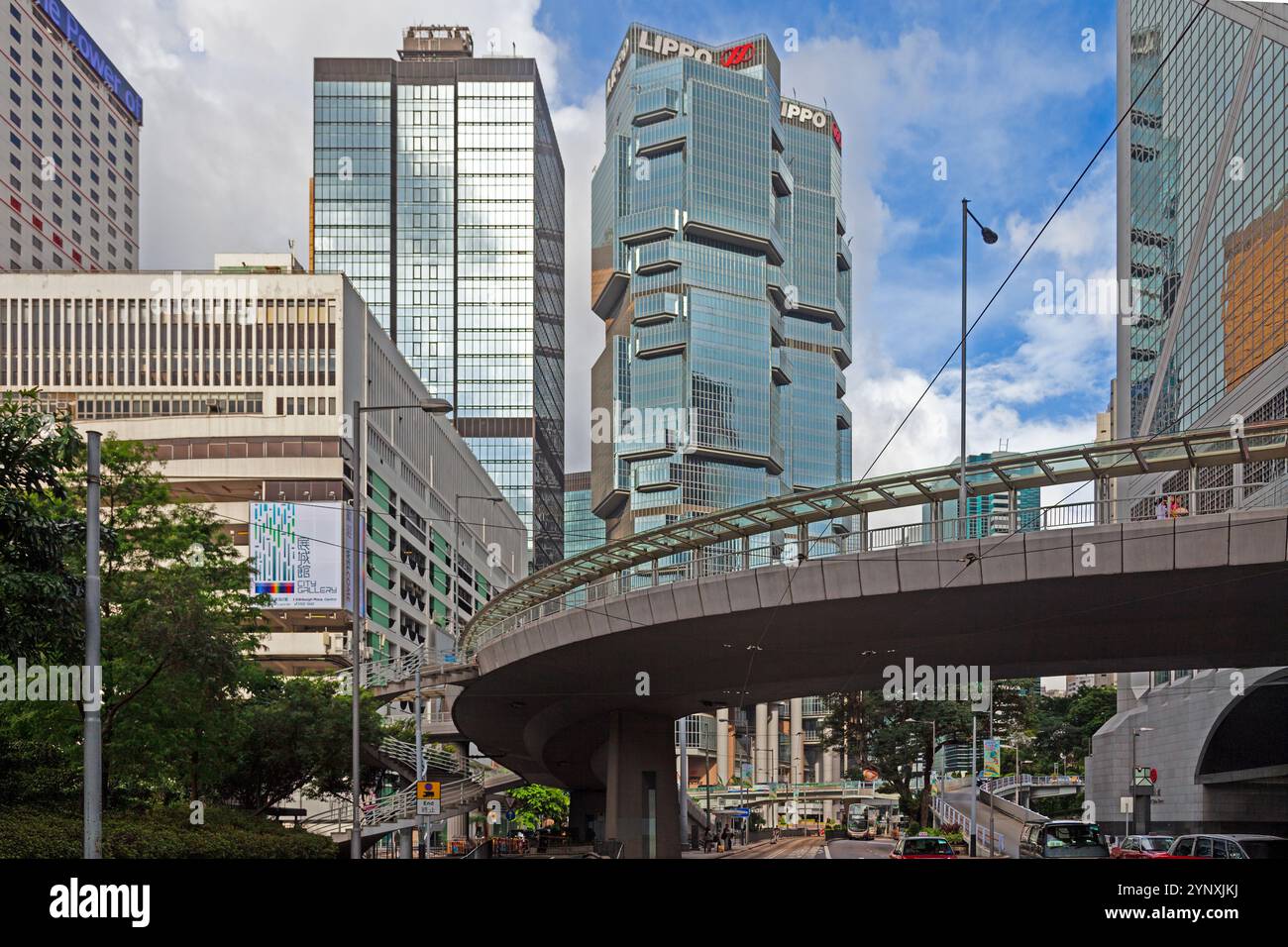 Dense urban architecture in Hong Kong with tightly packed high-rise ...