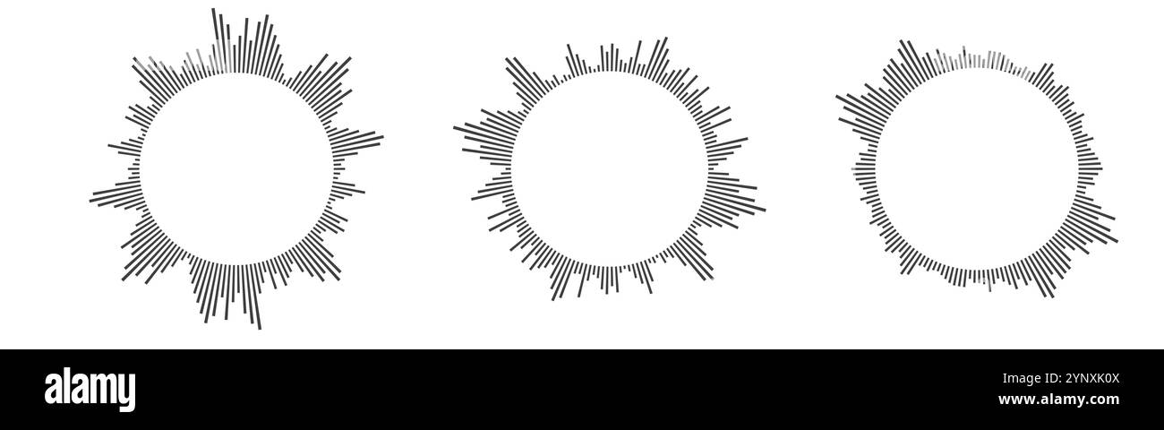 Radial sound wave curve Stock Vector Images - Alamy