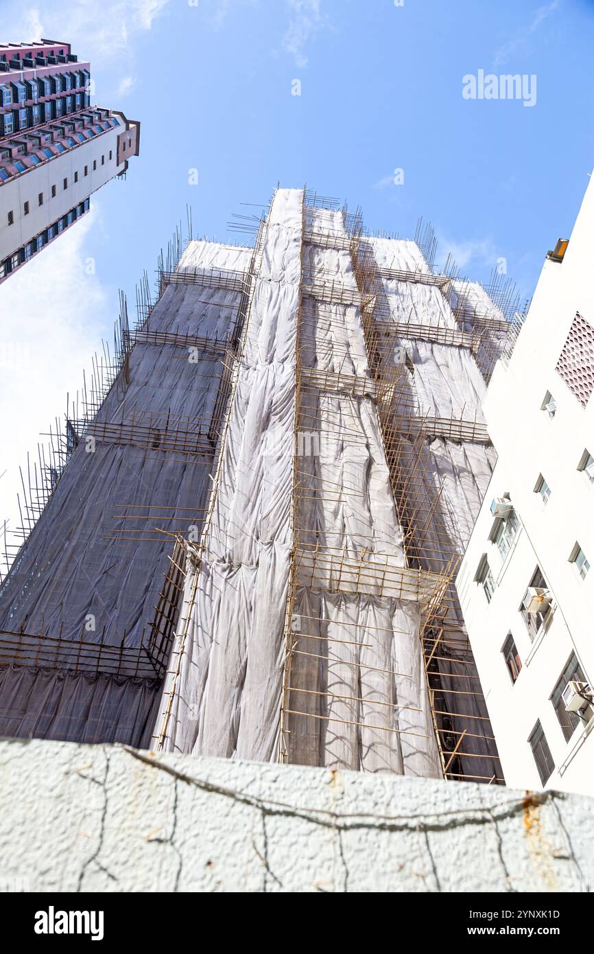 Dense urban architecture in Hong Kong with tightly packed high-rise ...