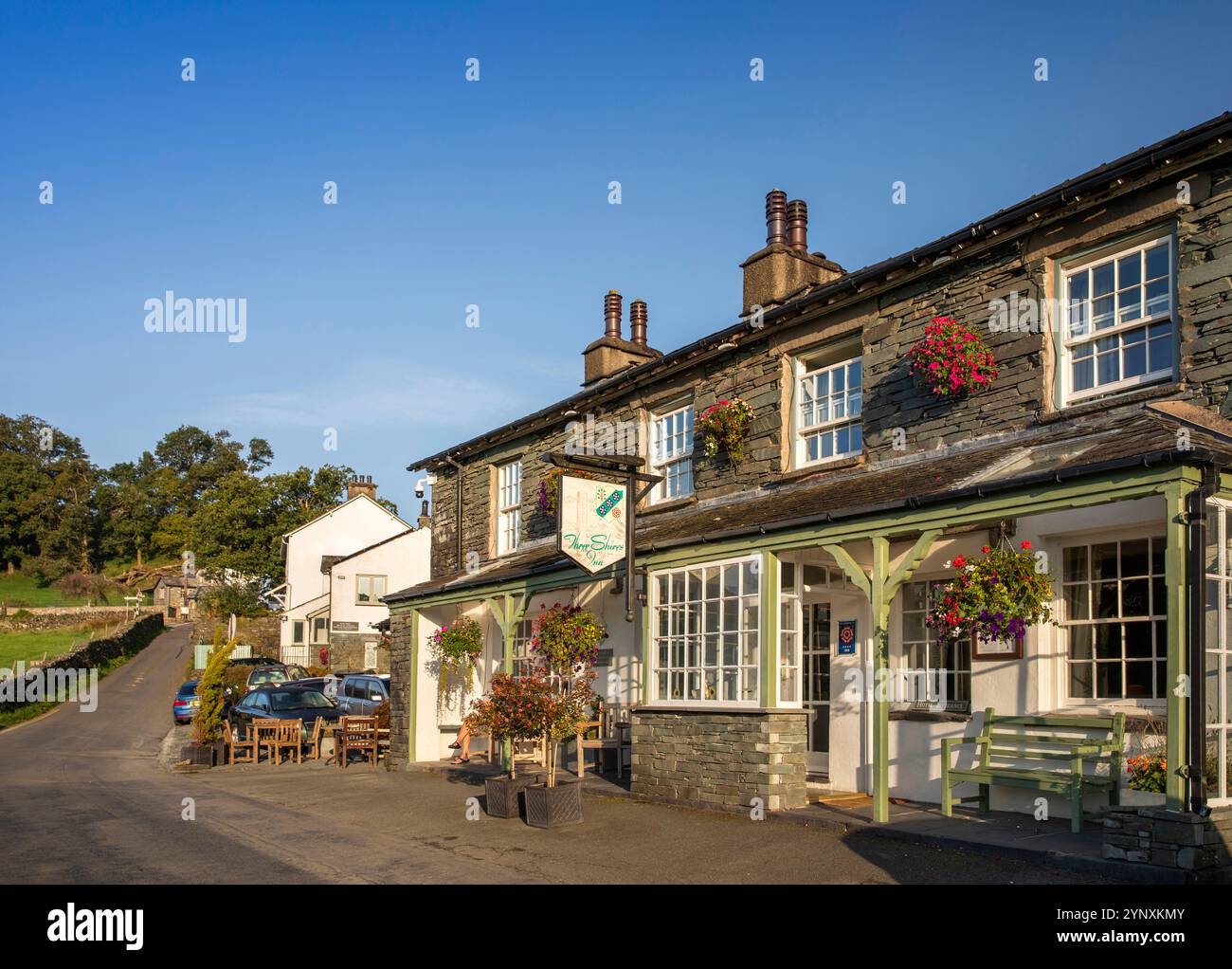 UK, England, Cumbria, Little Langdale, Side Gates, Three Shires Inn ...