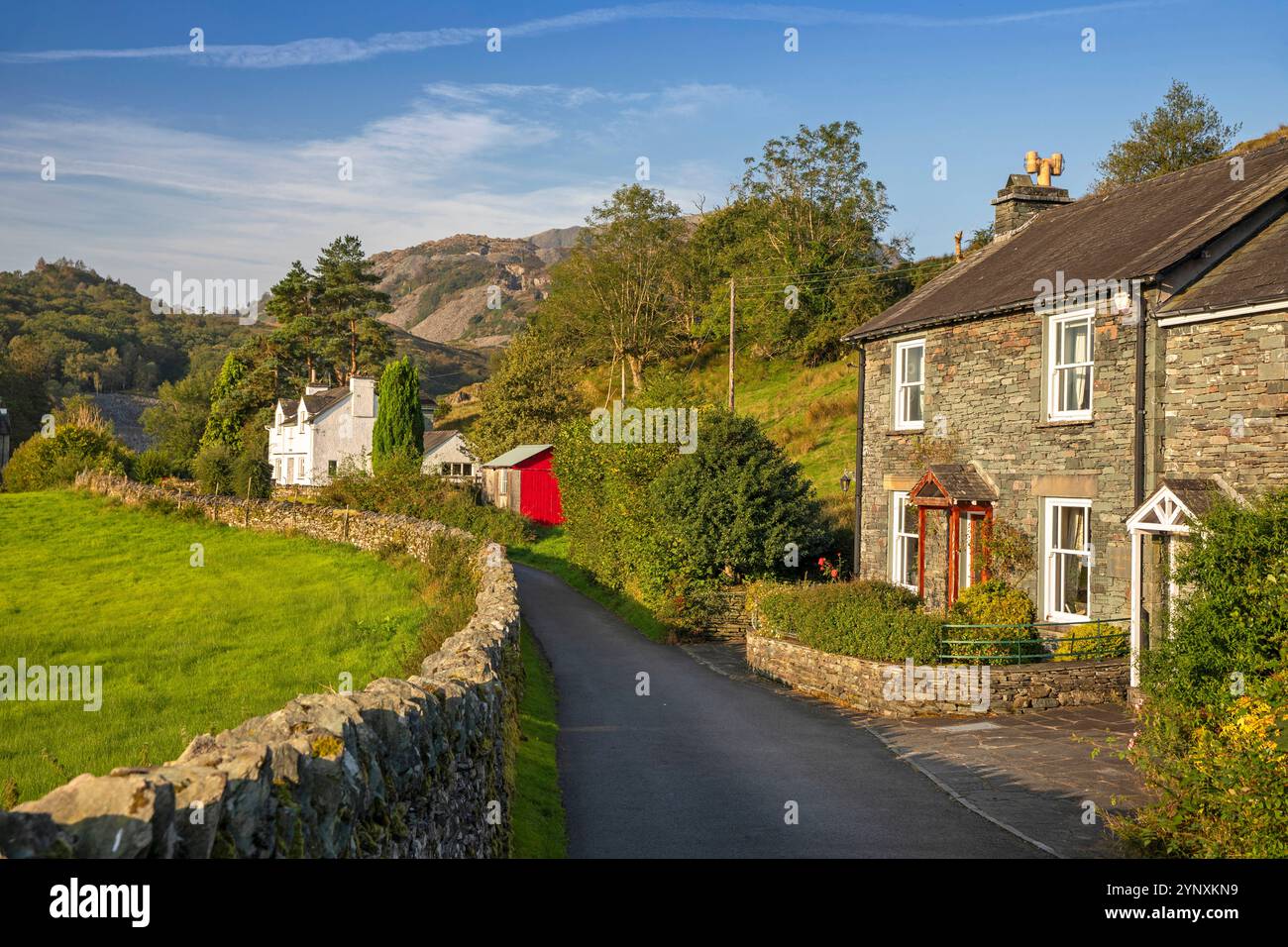 UK, England, Cumbria, Little Langdale, Fitz Steps, former quarry worker ...