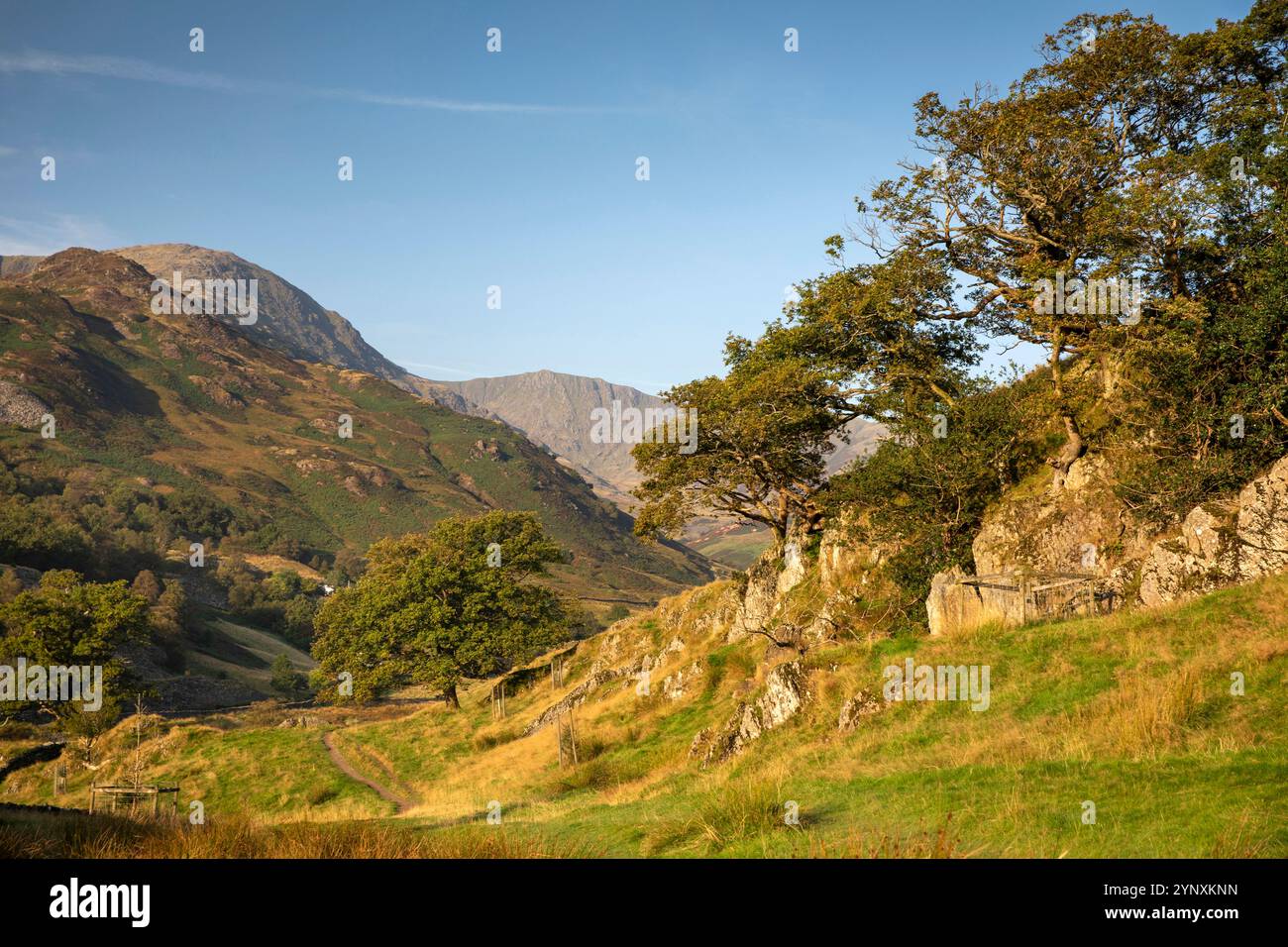 UK, England, Cumbria, Little Langdale, path from Fitz Steps to Slater’s ...