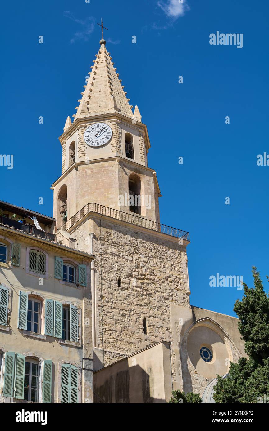 Marseille. France - November 27,2024: The clock tower of Notre-Dame-des ...