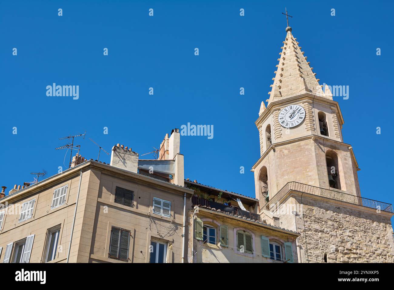 Marseille. France - November 27,2024: View of the historic bell tower ...