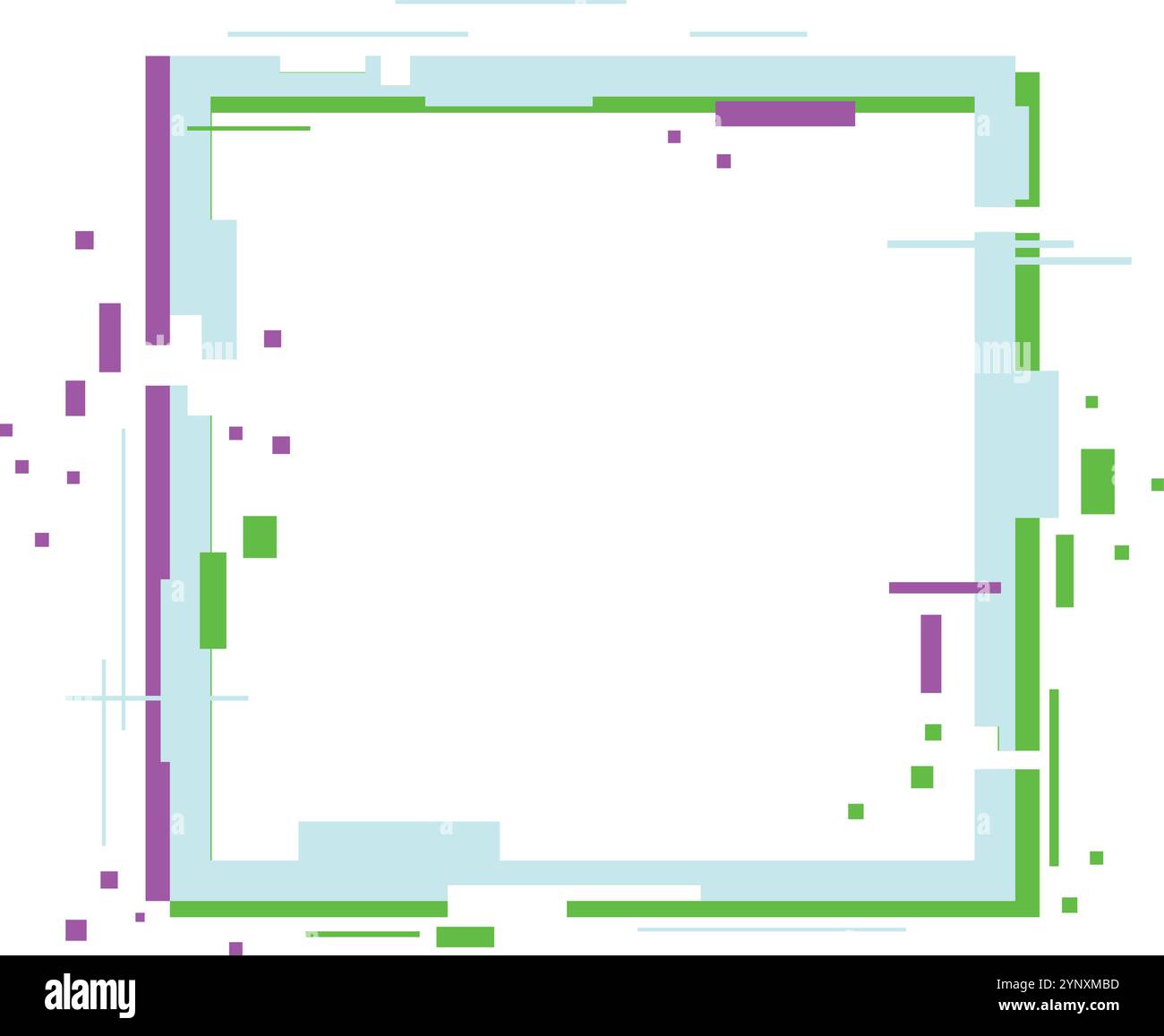 A green and pink square with a white background Stock Vector Image ...