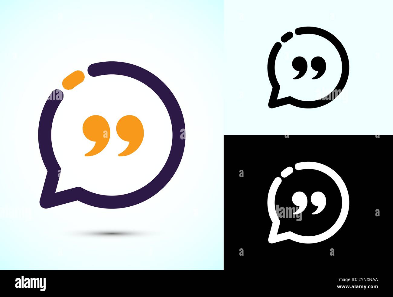 Testimonial icon, Quote icon, Quotation mark sign Stock Vector Image ...