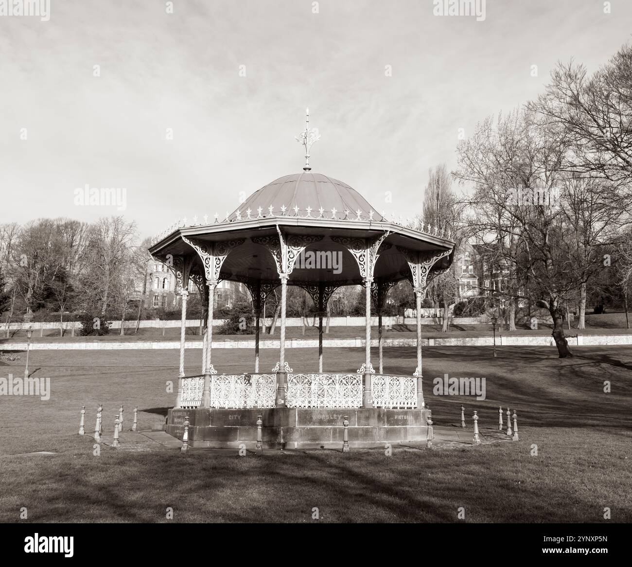 19th century grade II listed bandstand in Arboretum park Lincoln City ...