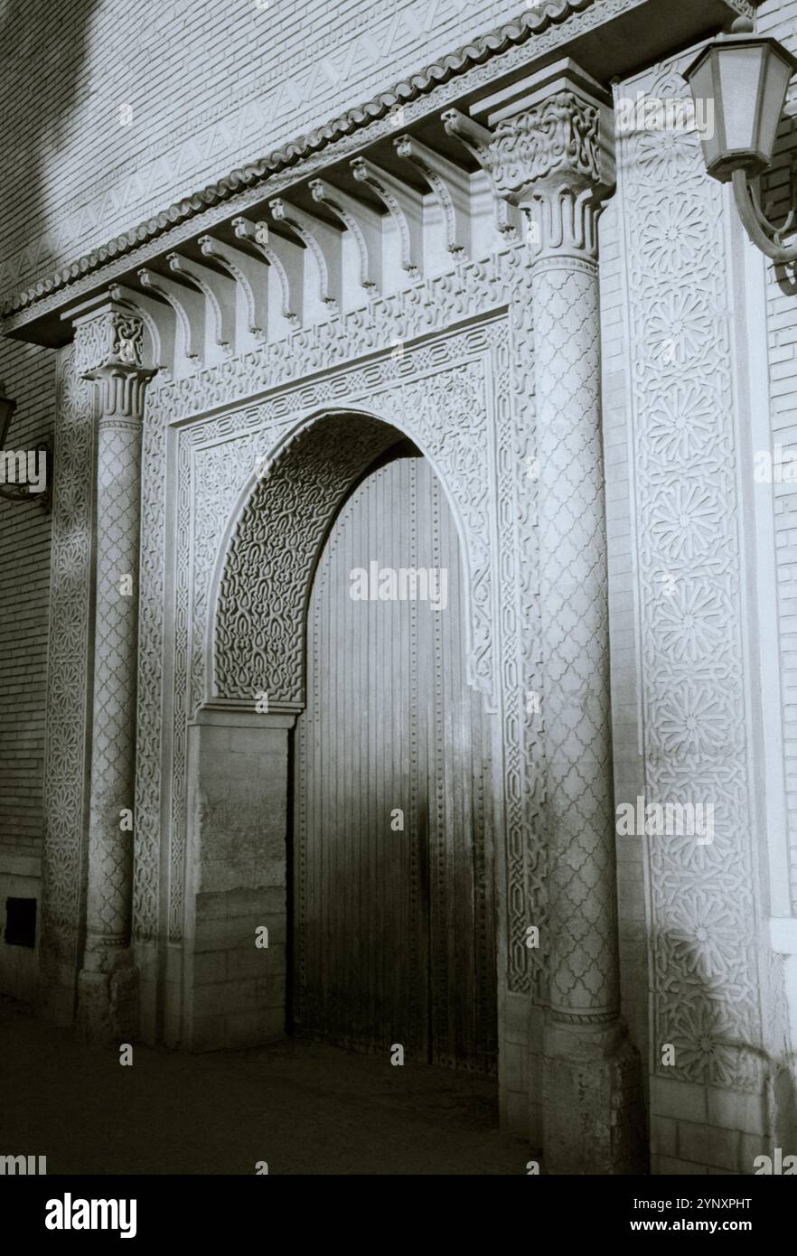 Ancient door in the cabah souk of the old city of Marrakesh in Morocco ...