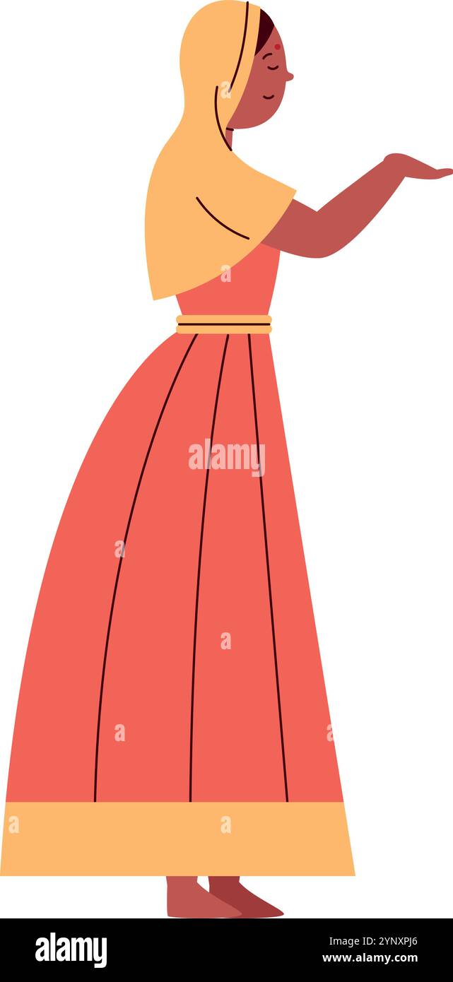 indian woman prayer in festival kumbh mela Stock Vector Image & Art - Alamy