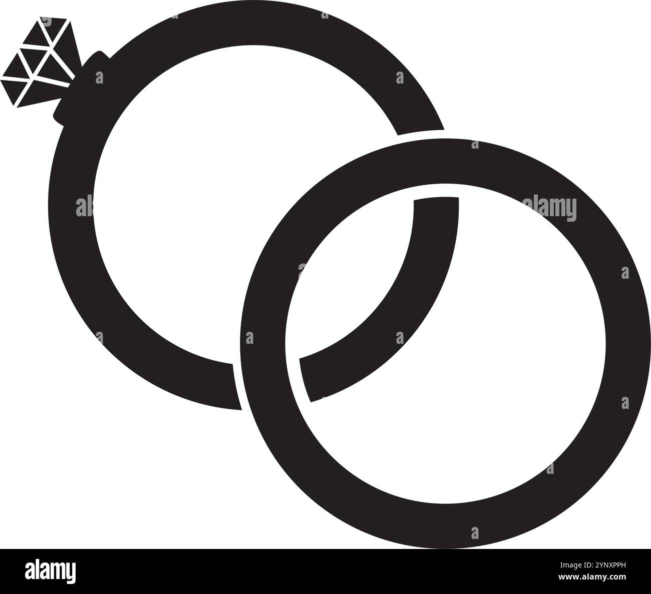 wedding rings silhouette icon Stock Vector Image & Art - Alamy