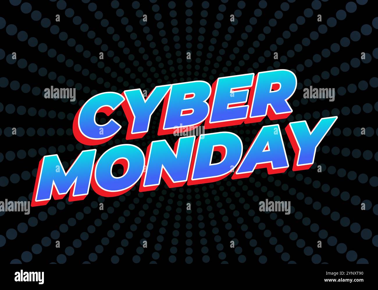 Cyber monday. Text effect design in 3 dimensions look, good for social ...