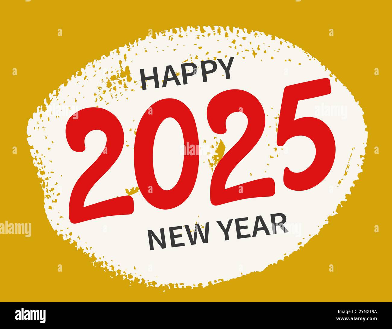 New Year 2025 Hand Lettering Banner Vector Numbers Stock Vector Image ...