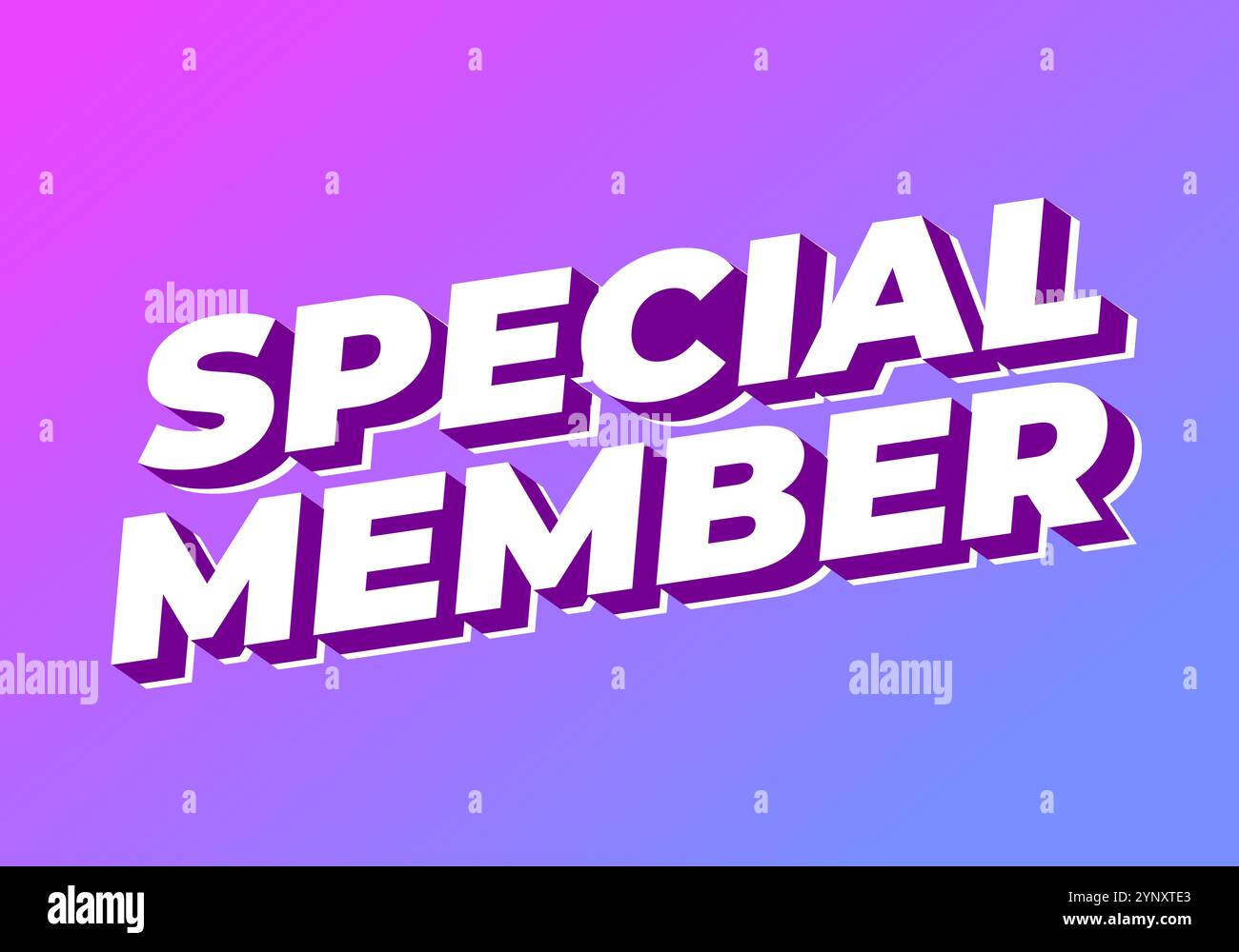 Special member. Text effect design in modern colors with 3D effect look ...