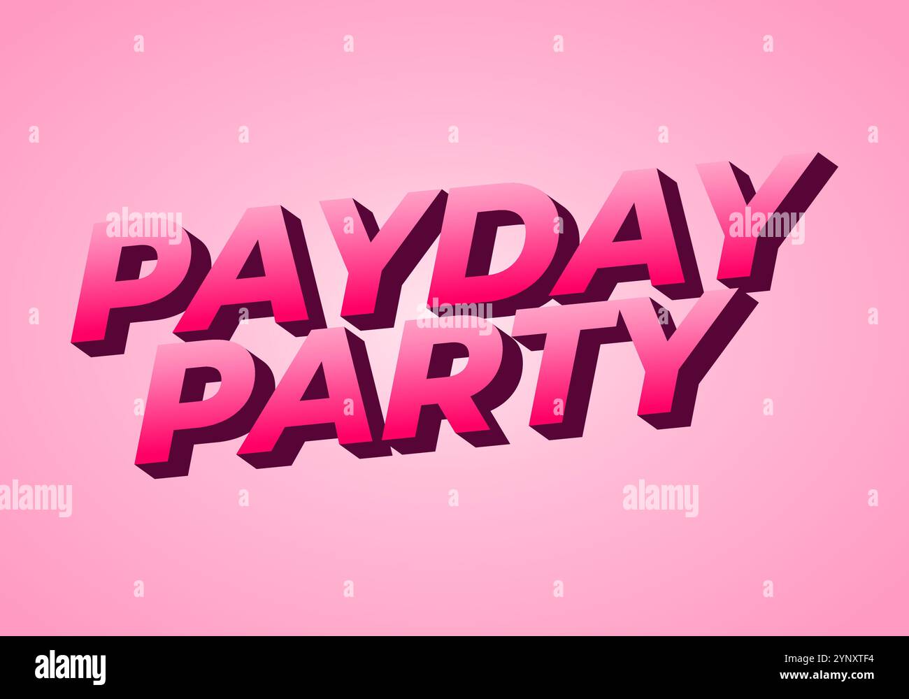 Payday party. Text effect design for social media ads in 3D style Stock ...