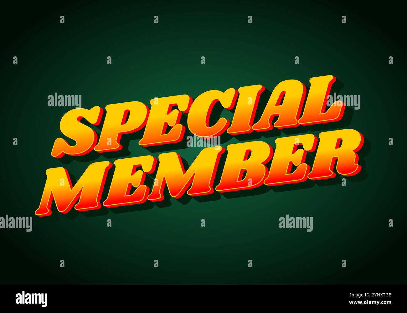 Special member. Text effect design in modern colors with 3D effect look ...