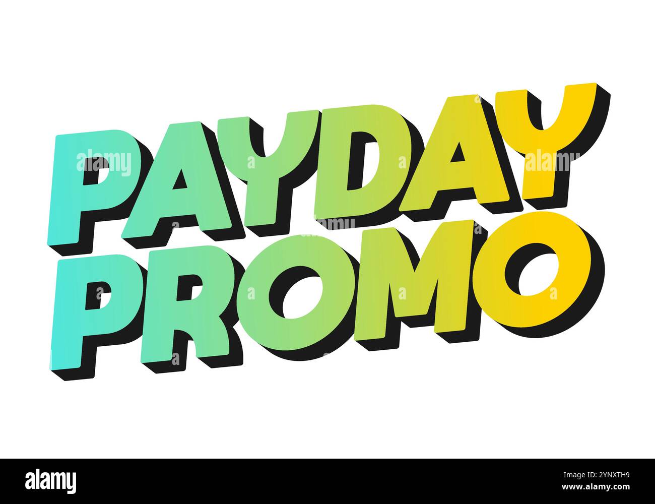 Promo day, text effect design in 3 dimensions style with modern colors ...