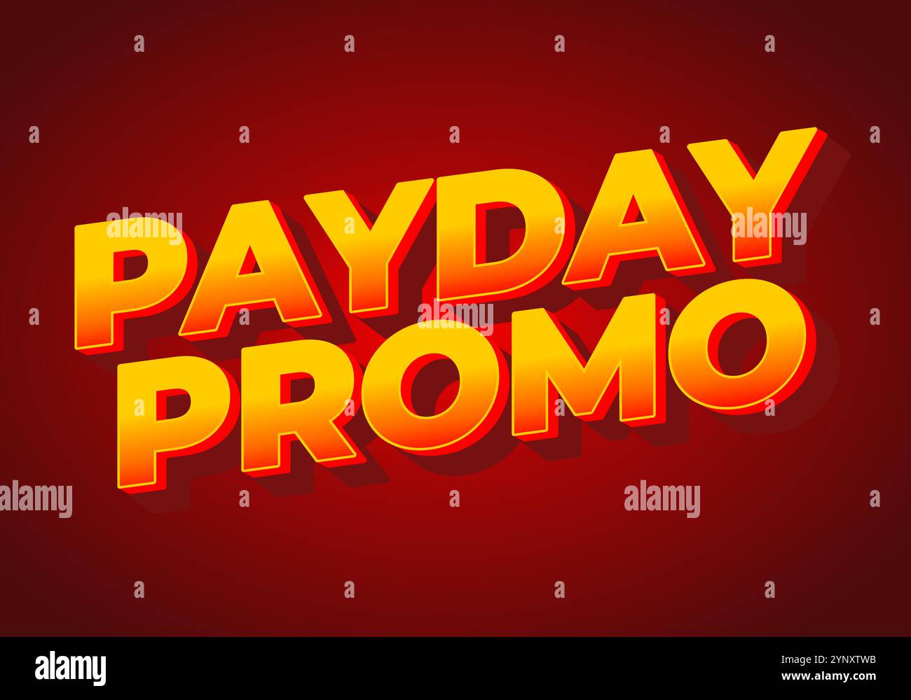 Promo day, text effect design in 3 dimensions style with modern colors ...