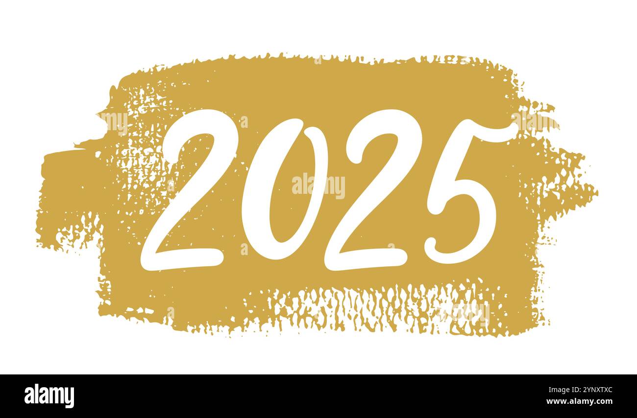 New Year 2025 Hand Lettering Banner Vector Numbers Stock Vector Image ...