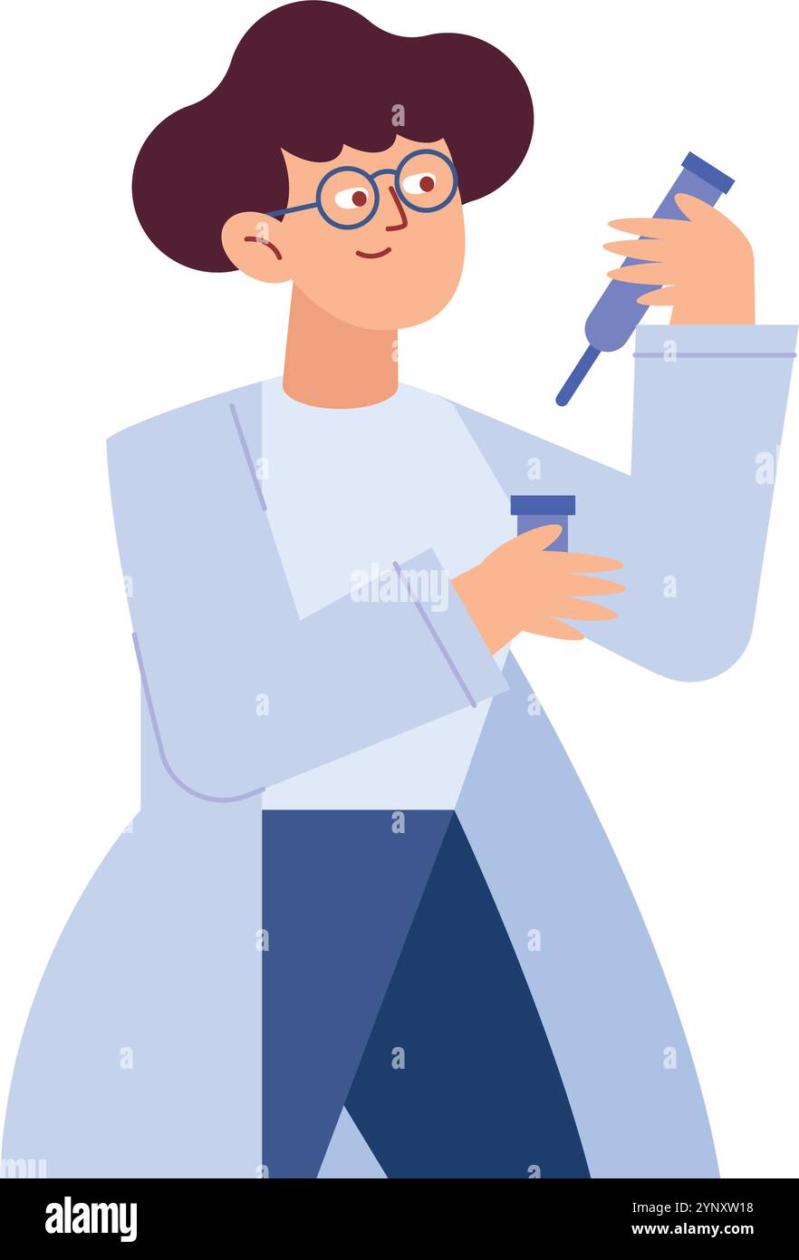 adult scientist cartoon character Stock Vector Image & Art - Alamy