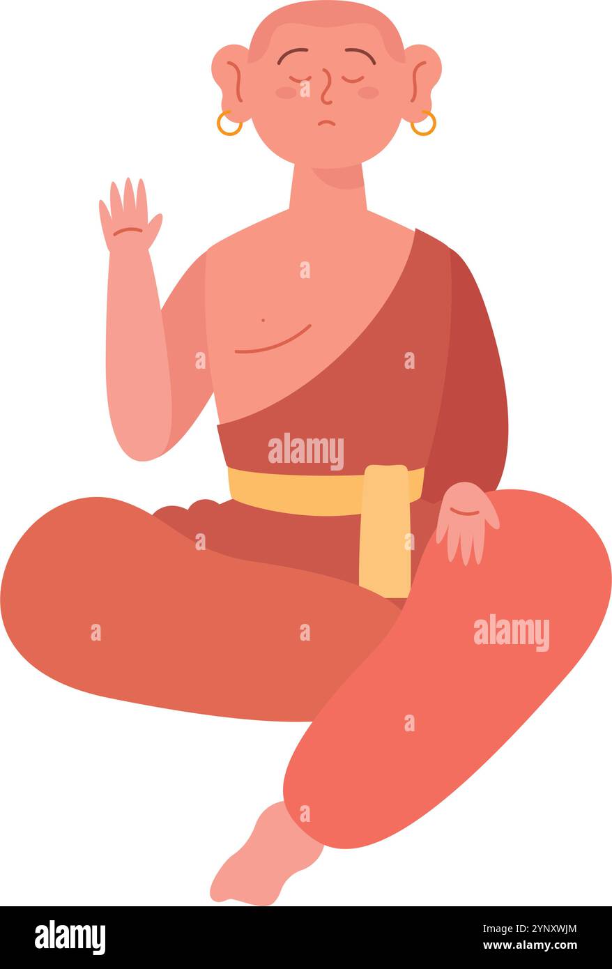 buddhism monk meditation pose Stock Vector Image & Art - Alamy
