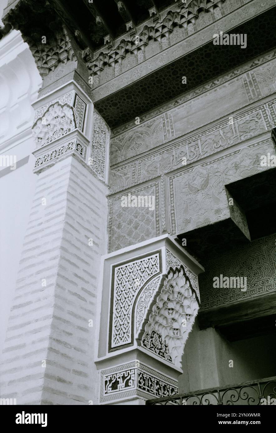 Ancient Moroccan architecture In the Mouassine Quarter in the souk ...