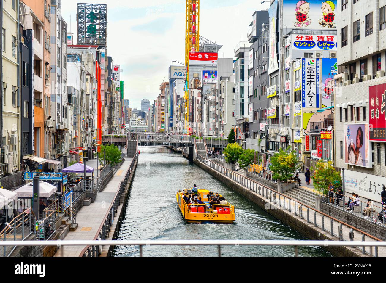 Osaka,Japan-Oct24 ,2024 :Shopping area at Dotonbori the famous Glico ...