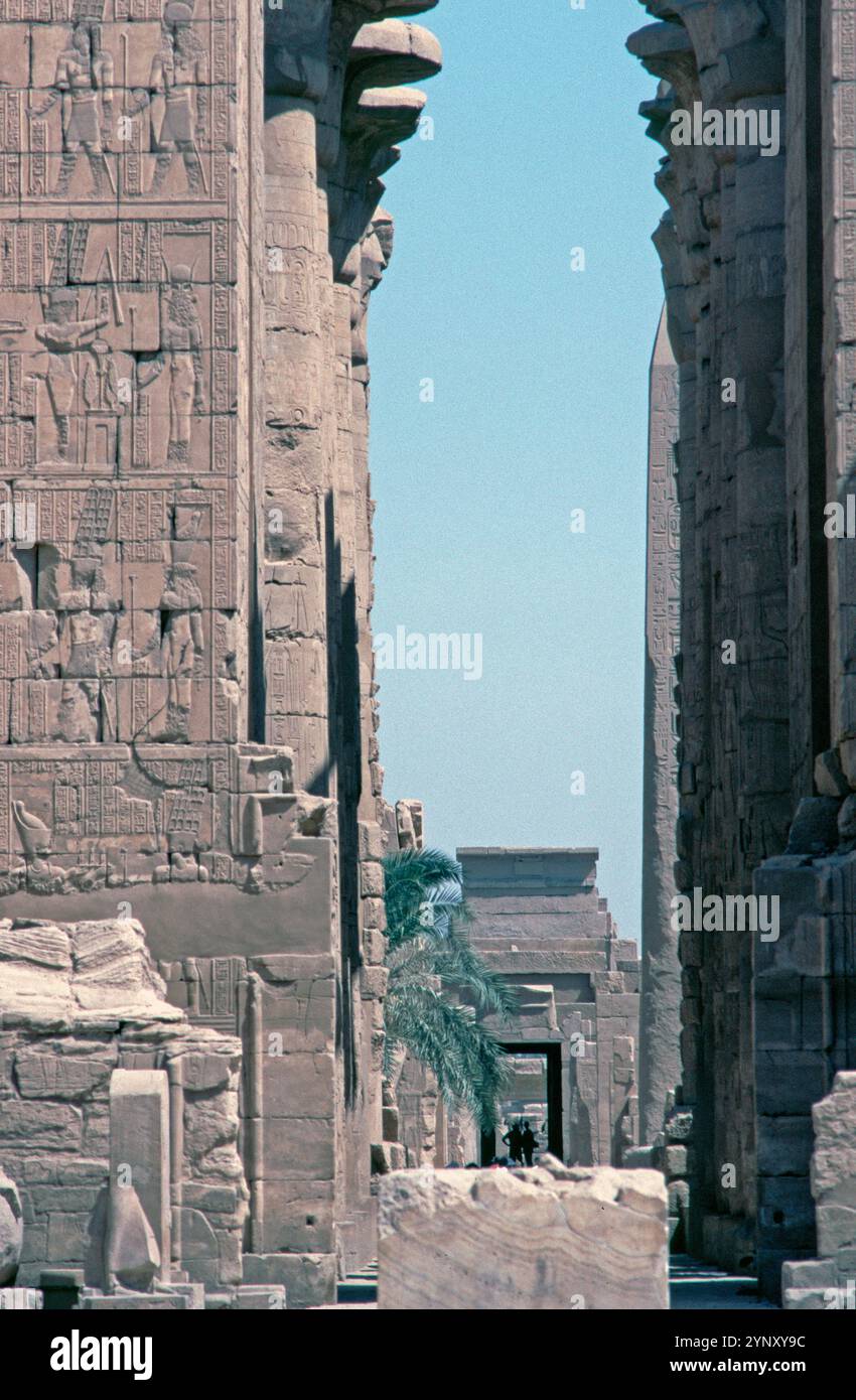 Second pylon, temple of Amun-Re, Karnak Temple Complex, Luxor, Nile Valley, Egypt, September ...