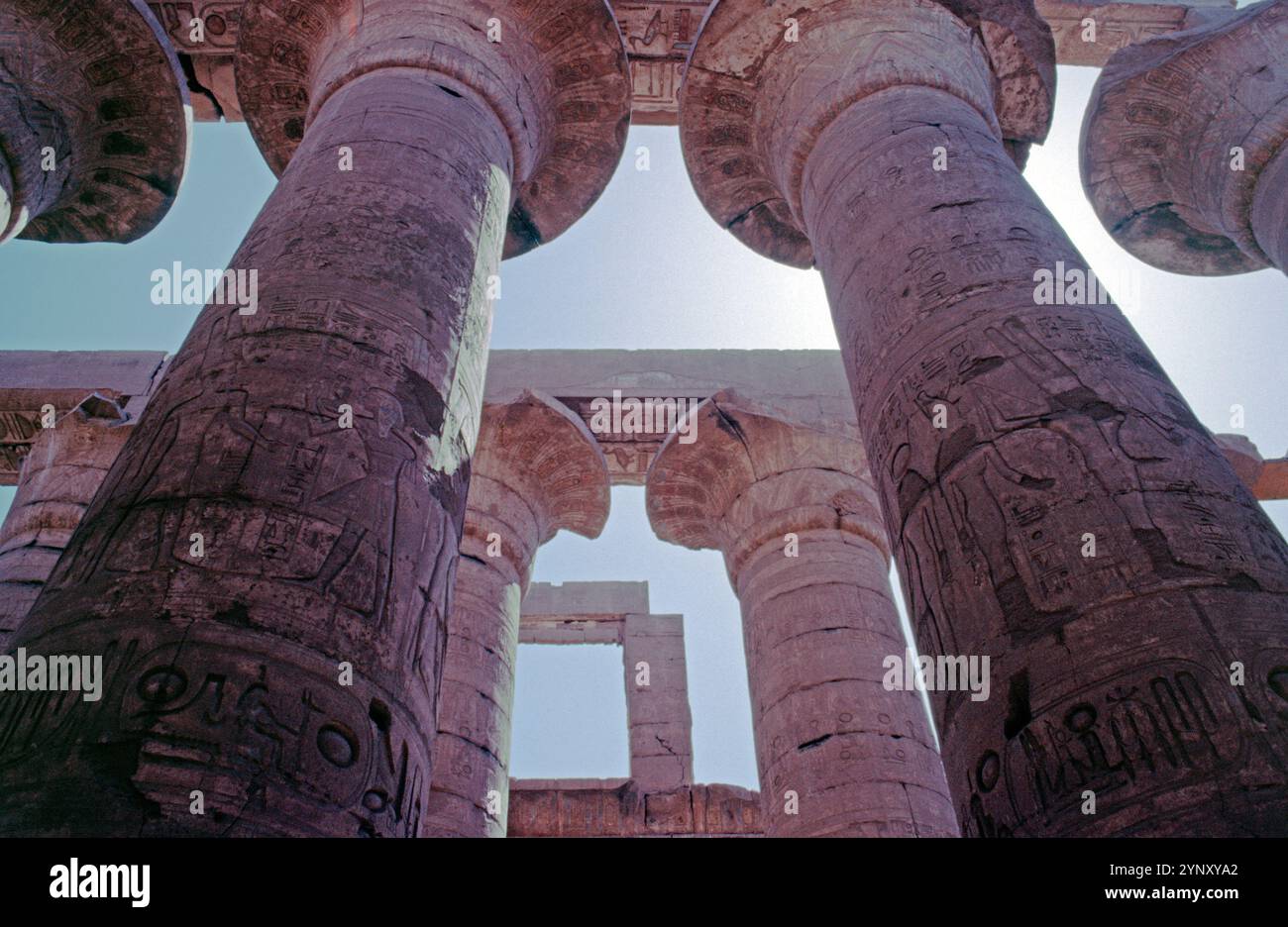 Columns, Great Hypostyle Hall, temple of Amun-Re, Karnak Temple Complex ...