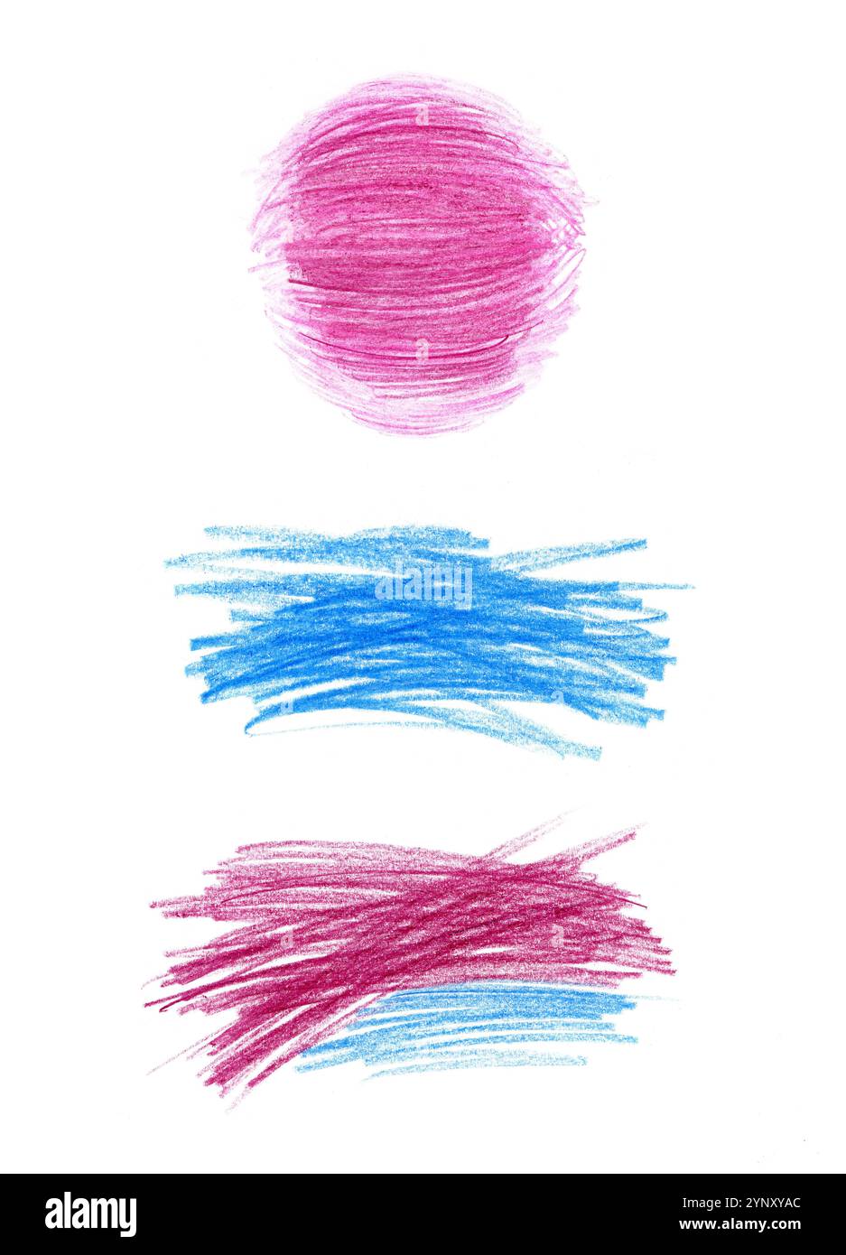 Abstract color pencil drawn design elements Stock Photo - Alamy