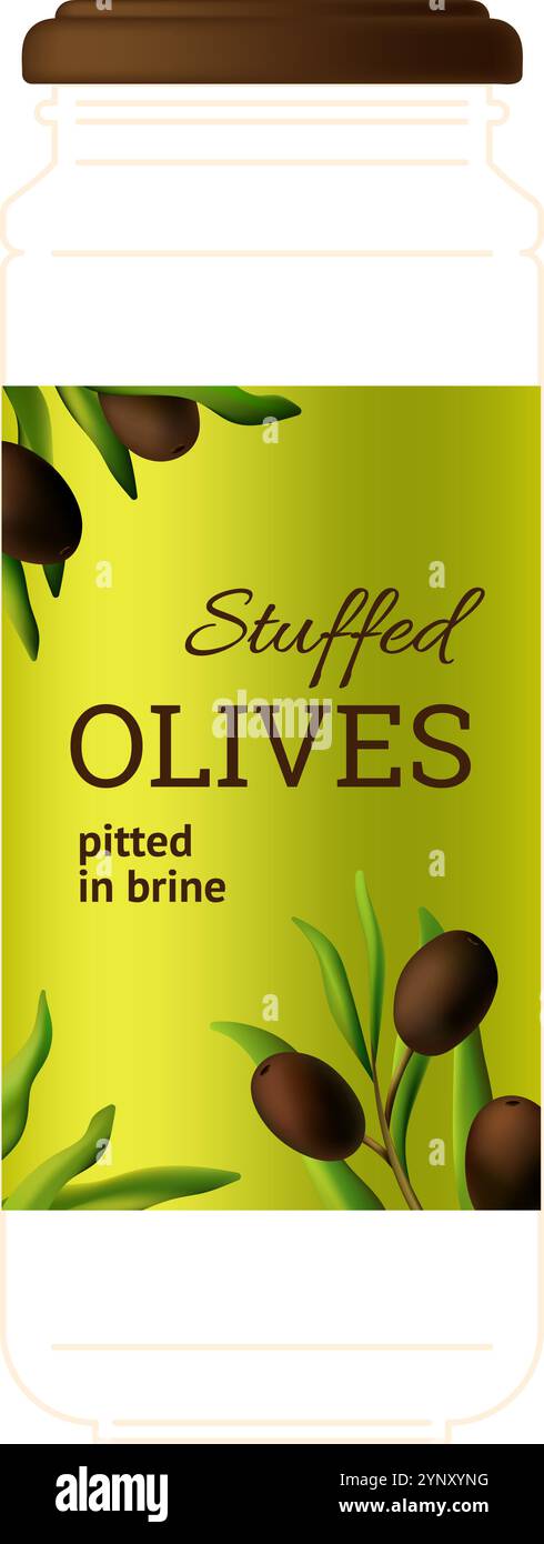 Mediterranean green olives market Stock Vector Images - Alamy