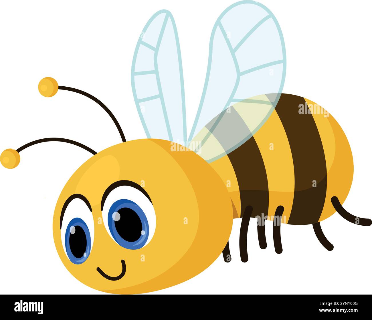 Cartoon bee standing with spread wings hi-res stock photography and ...