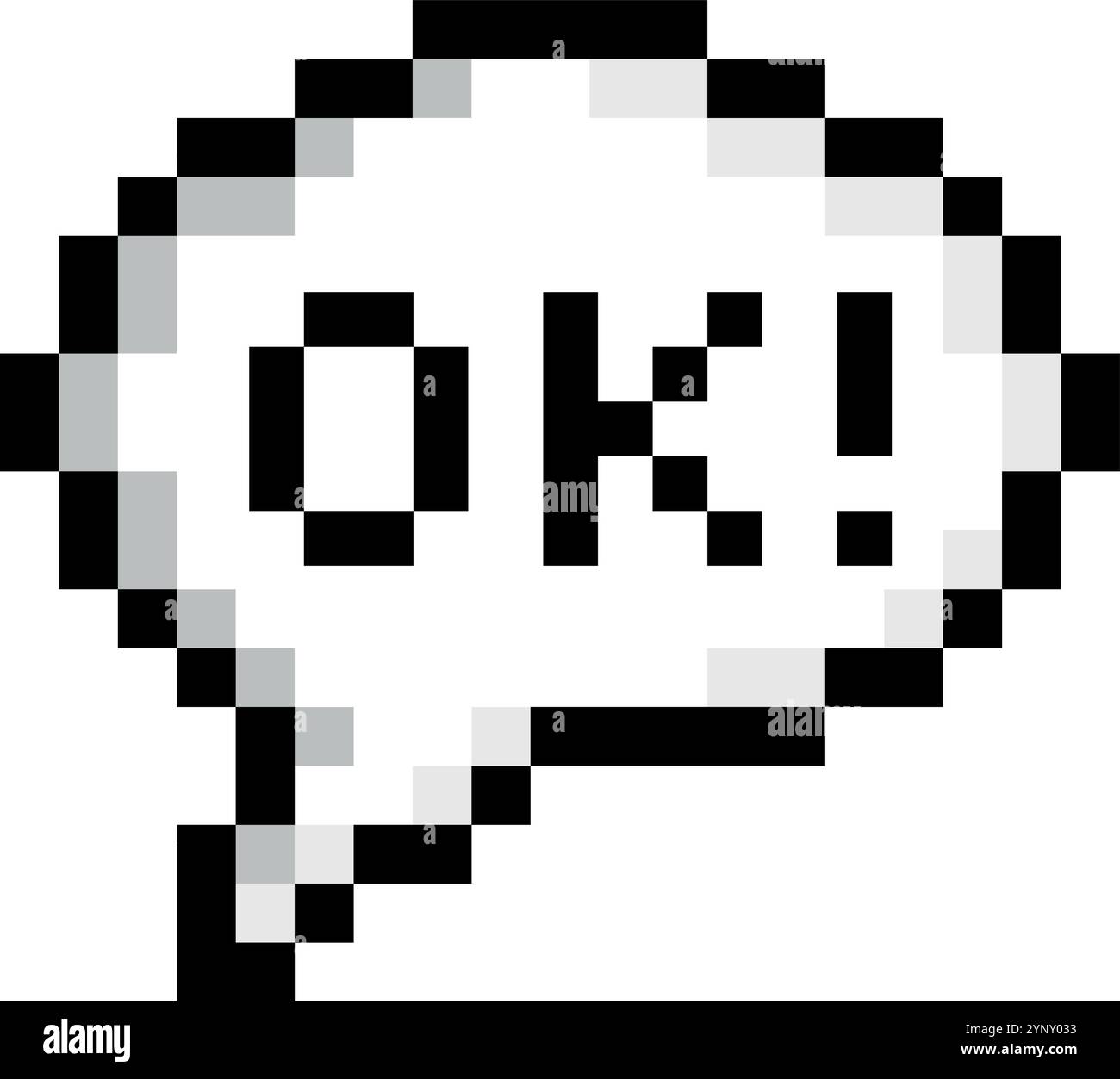 A pixelated OK sign with a white background Stock Vector Image & Art ...