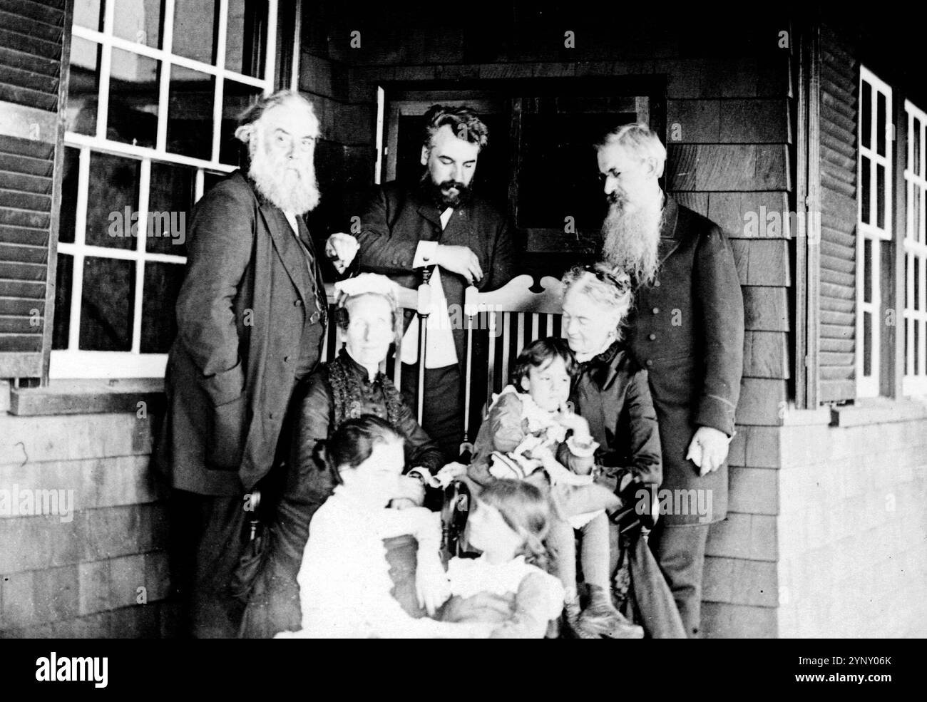 Alexander Graham Bell, his wife and daughters, with Mr. and Mrs ...