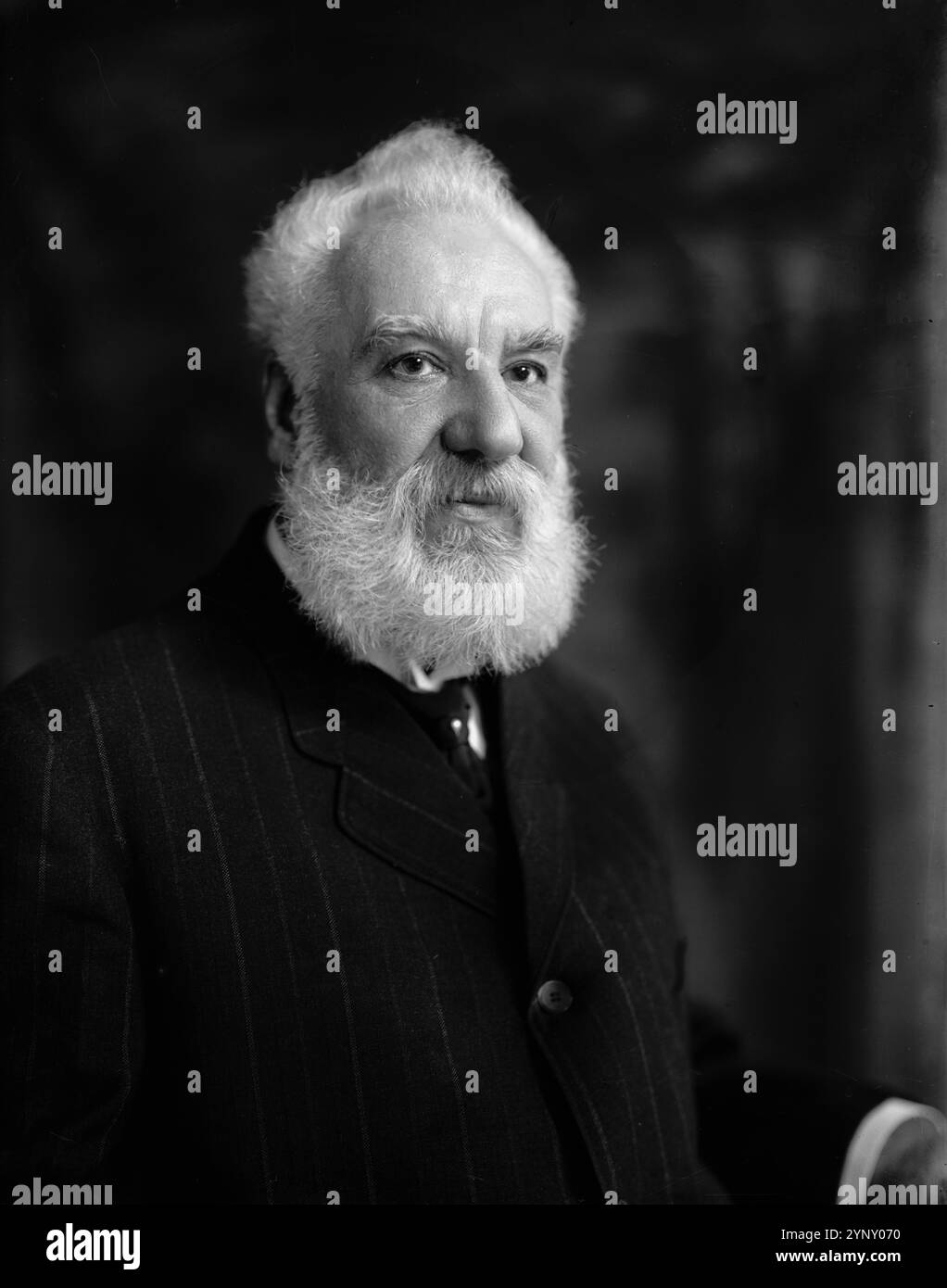 Inventor Alexander Graham Bell profile portrait, Harris & Ewing ...