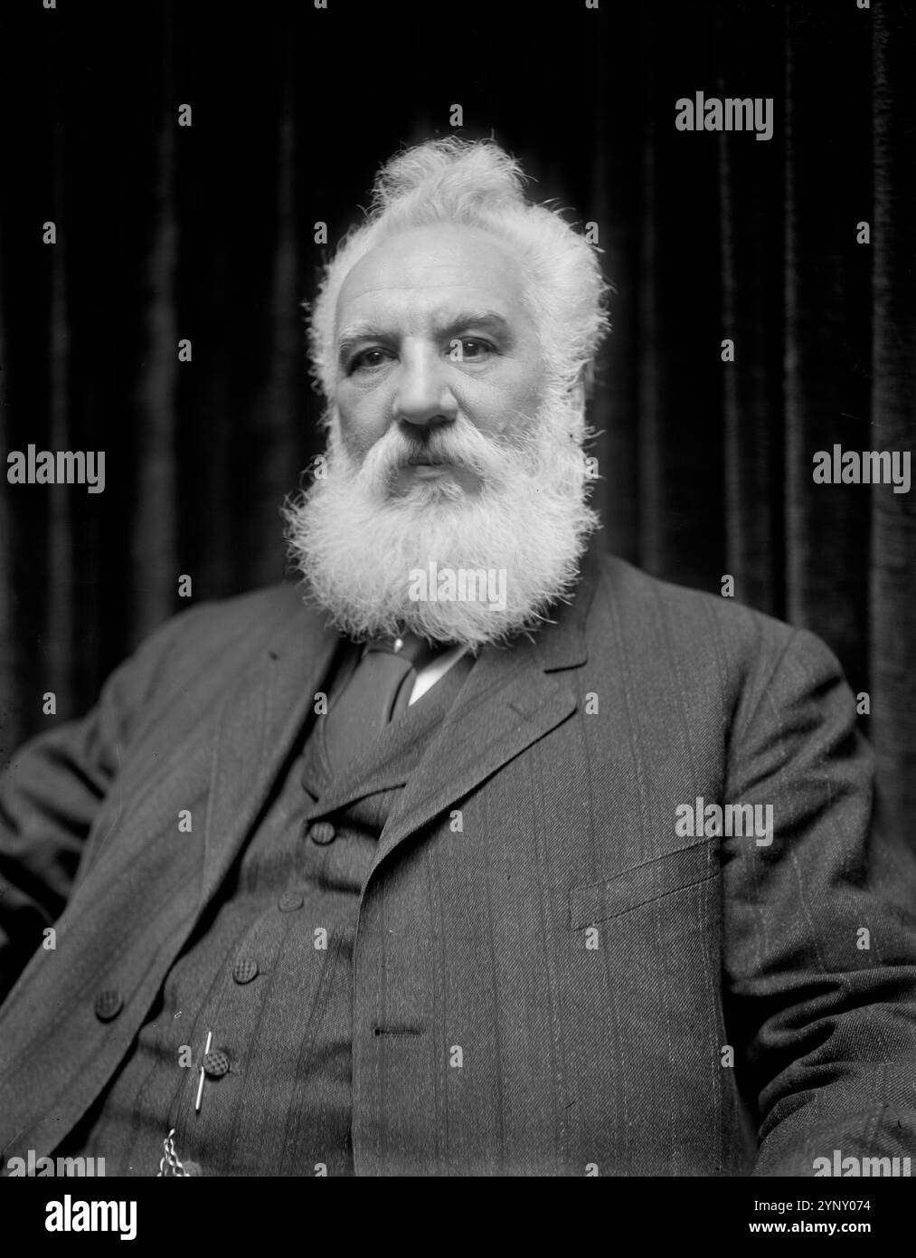 Portrait of Alexander Graham Bell by Harris & Ewing, circa 1915 Stock ...