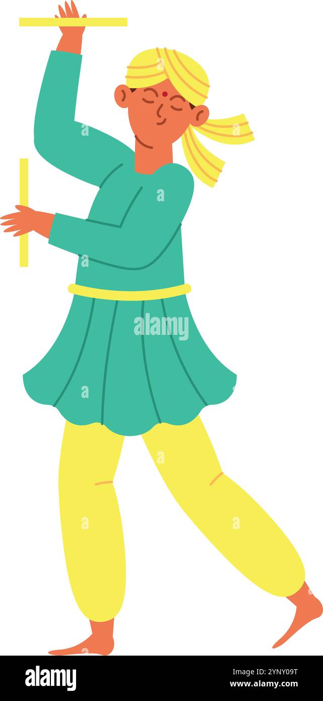 Hindu male dancer Stock Vector Images - Alamy