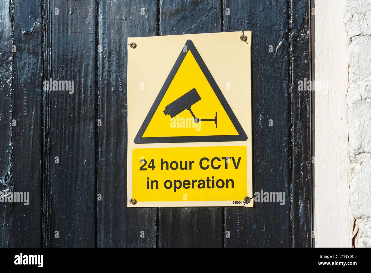 24 hour CCTV in operation sign, security element Stock Photo - Alamy