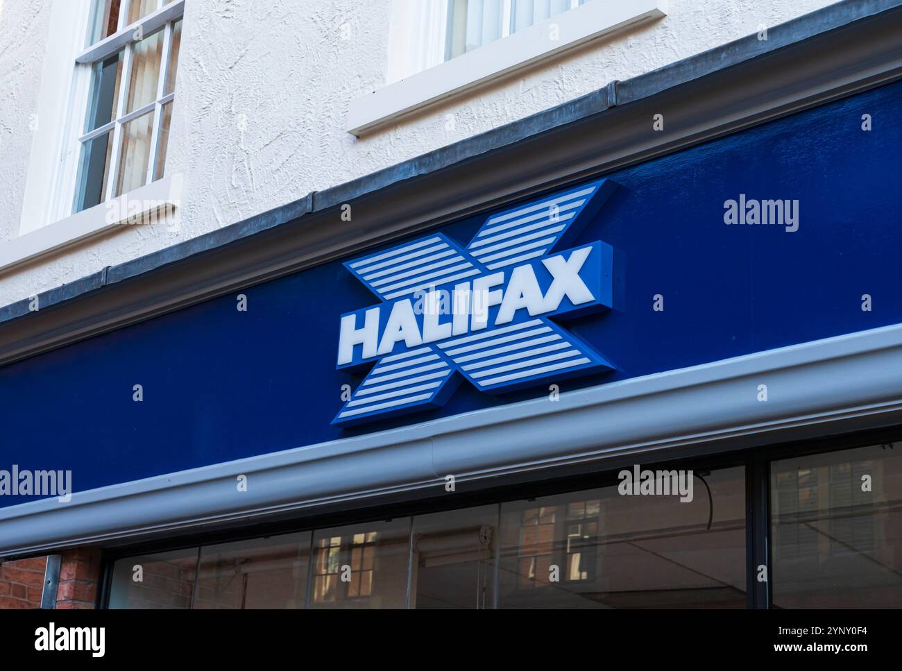 Lichfield, UK – November 26th 2024: Front signage of Halifax Bank in ...