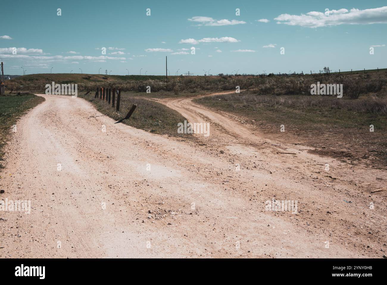 Two paths at a fork in the road hi-res stock photography and images - Alamy