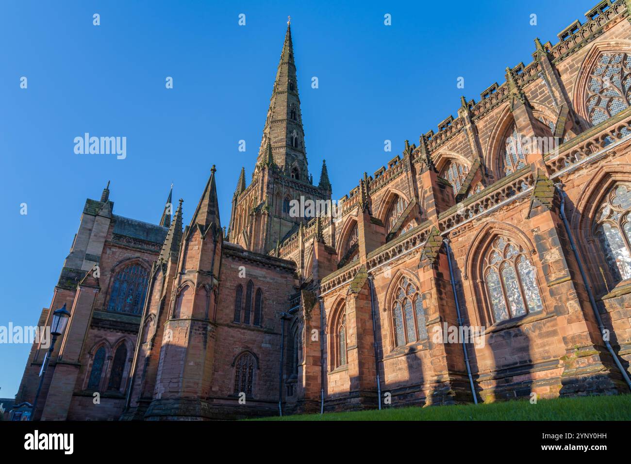West front lichfield cathedral hi-res stock photography and images - Alamy