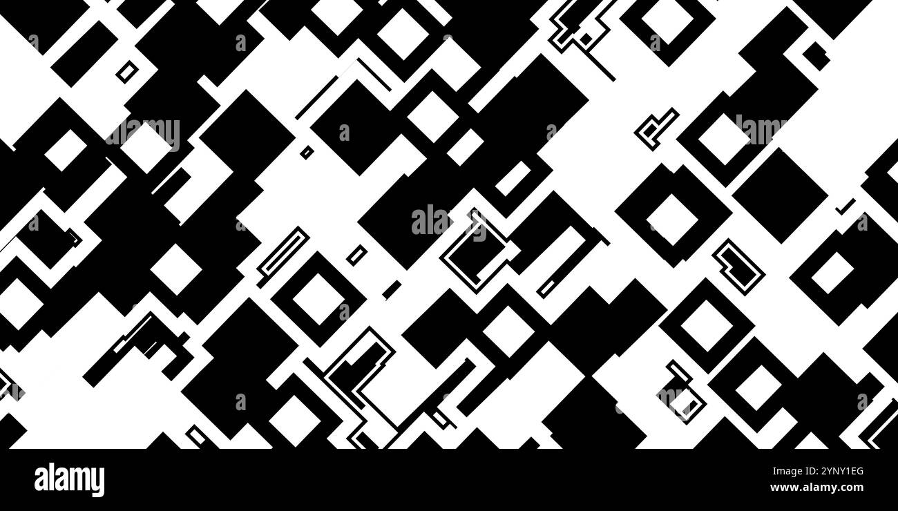 Abstract Modern Minimal Black And White Monochrome Geometry Polygon