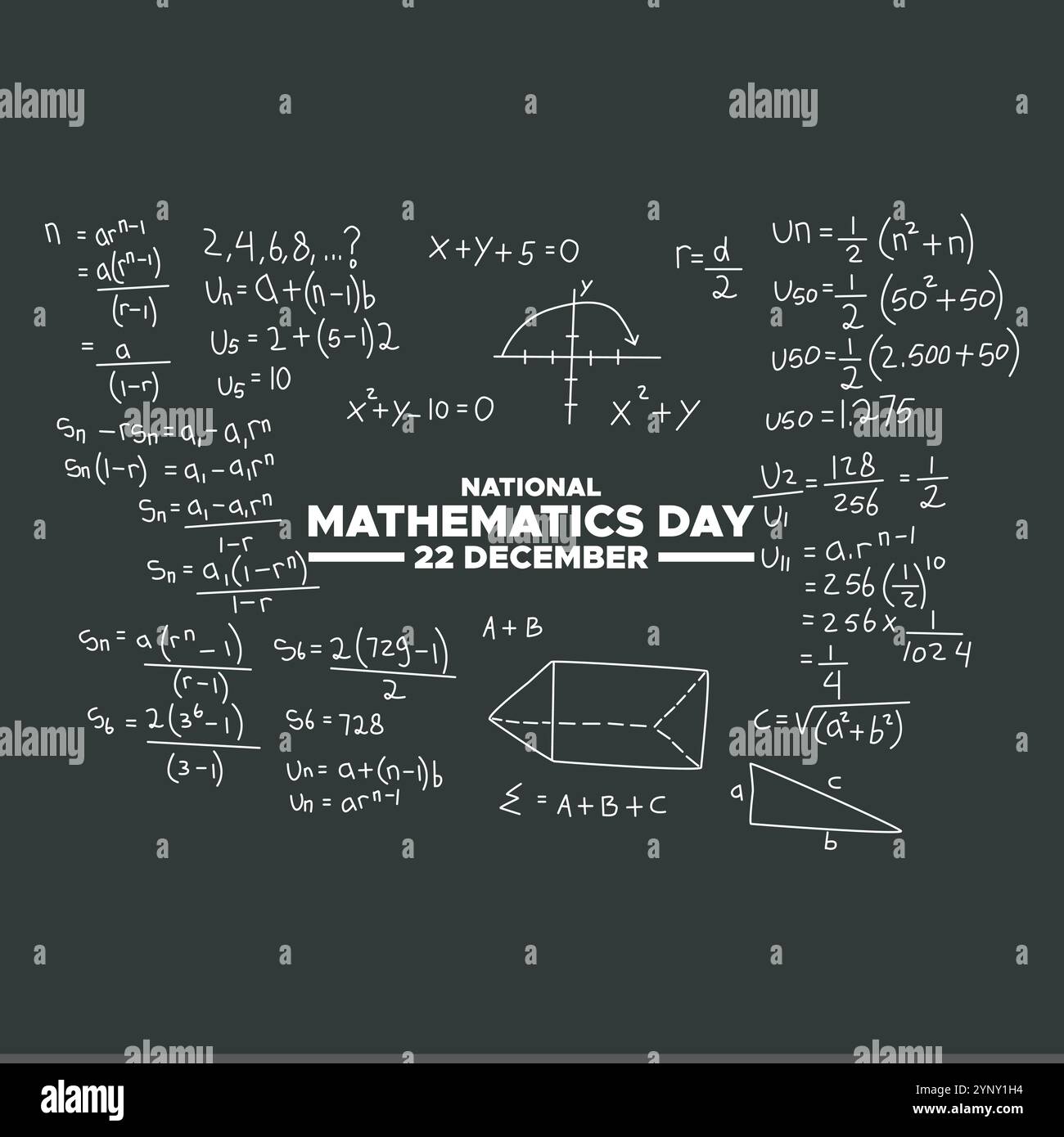 National Mathematics Day.International Day of Mathematics, vector ...
