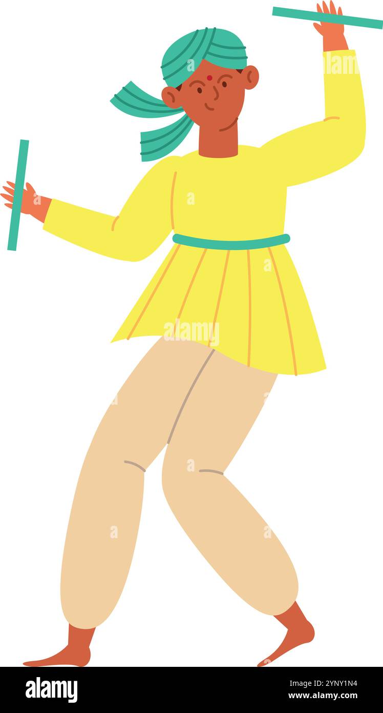 Hindu male dancer Stock Vector Images - Alamy