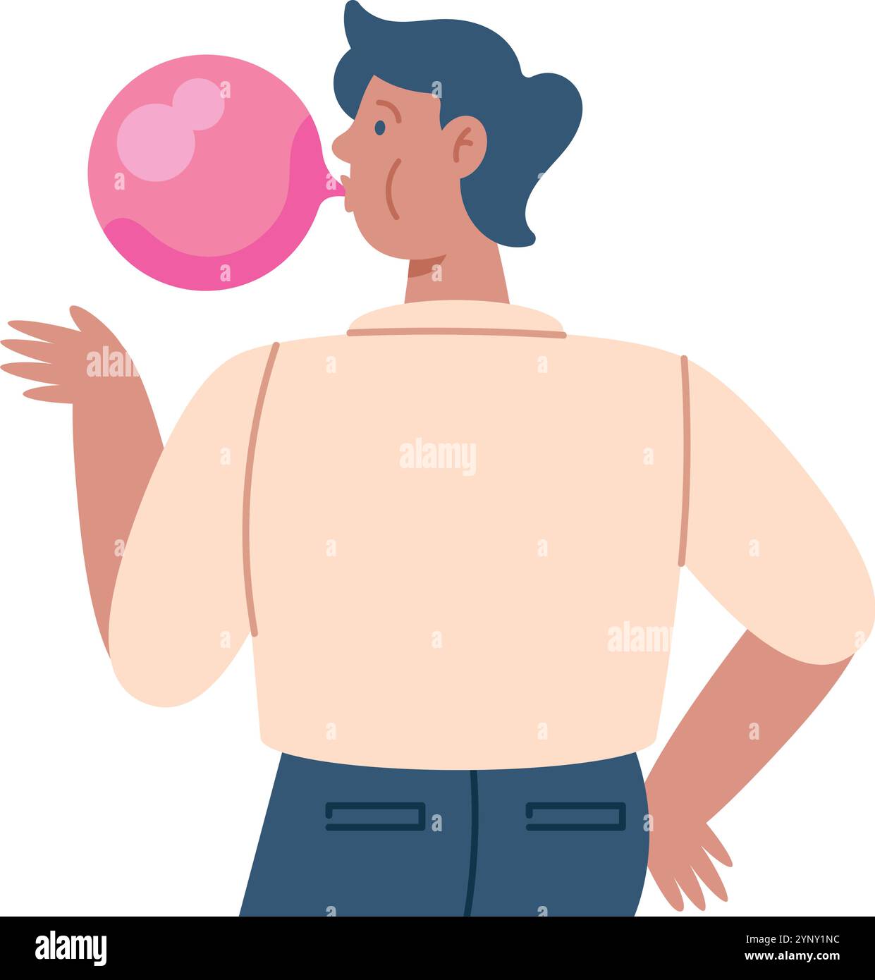 Person chewing gum Stock Vector Images - Alamy