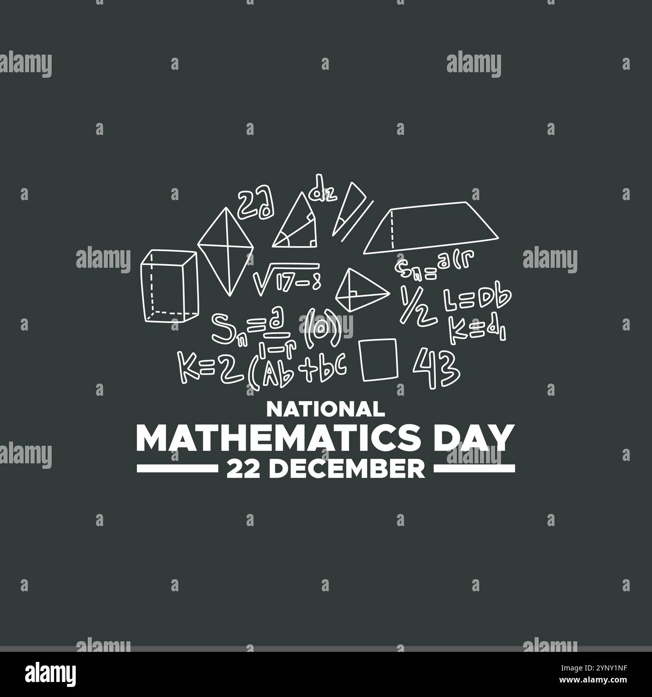 National Mathematics Day.International Day of Mathematics, vector ...