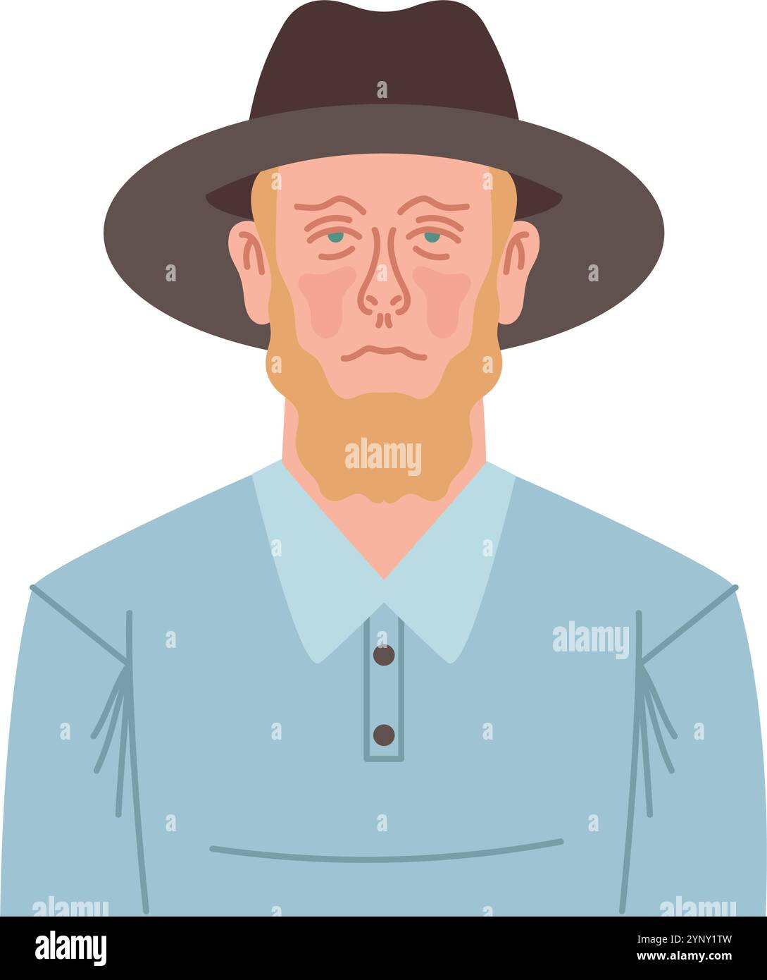Amish man portrait hi-res stock photography and images - Alamy