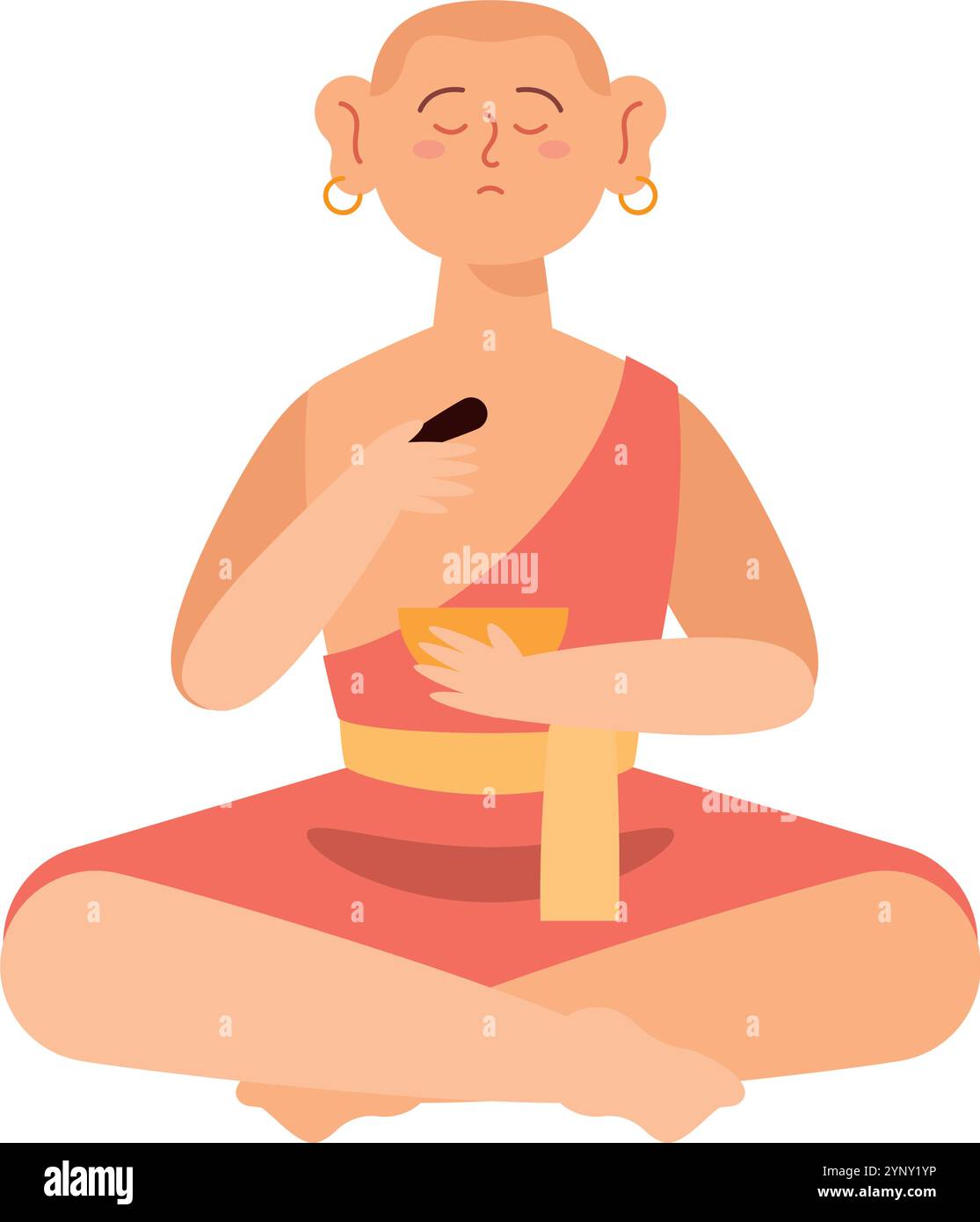 buddhism monk on the lotus position Stock Vector Image & Art - Alamy