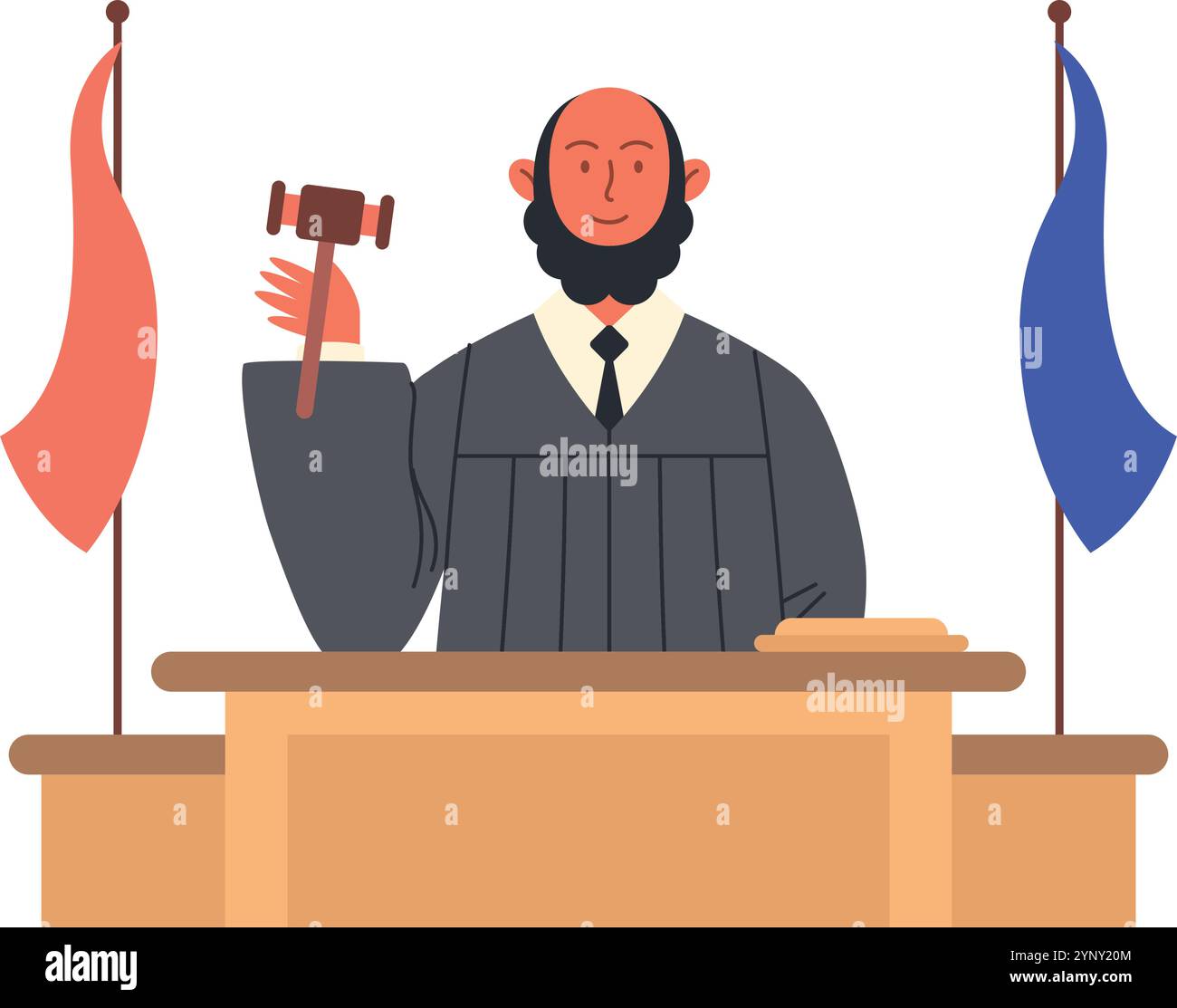 Man judge holding gavel Cut Out Stock Images & Pictures - Alamy