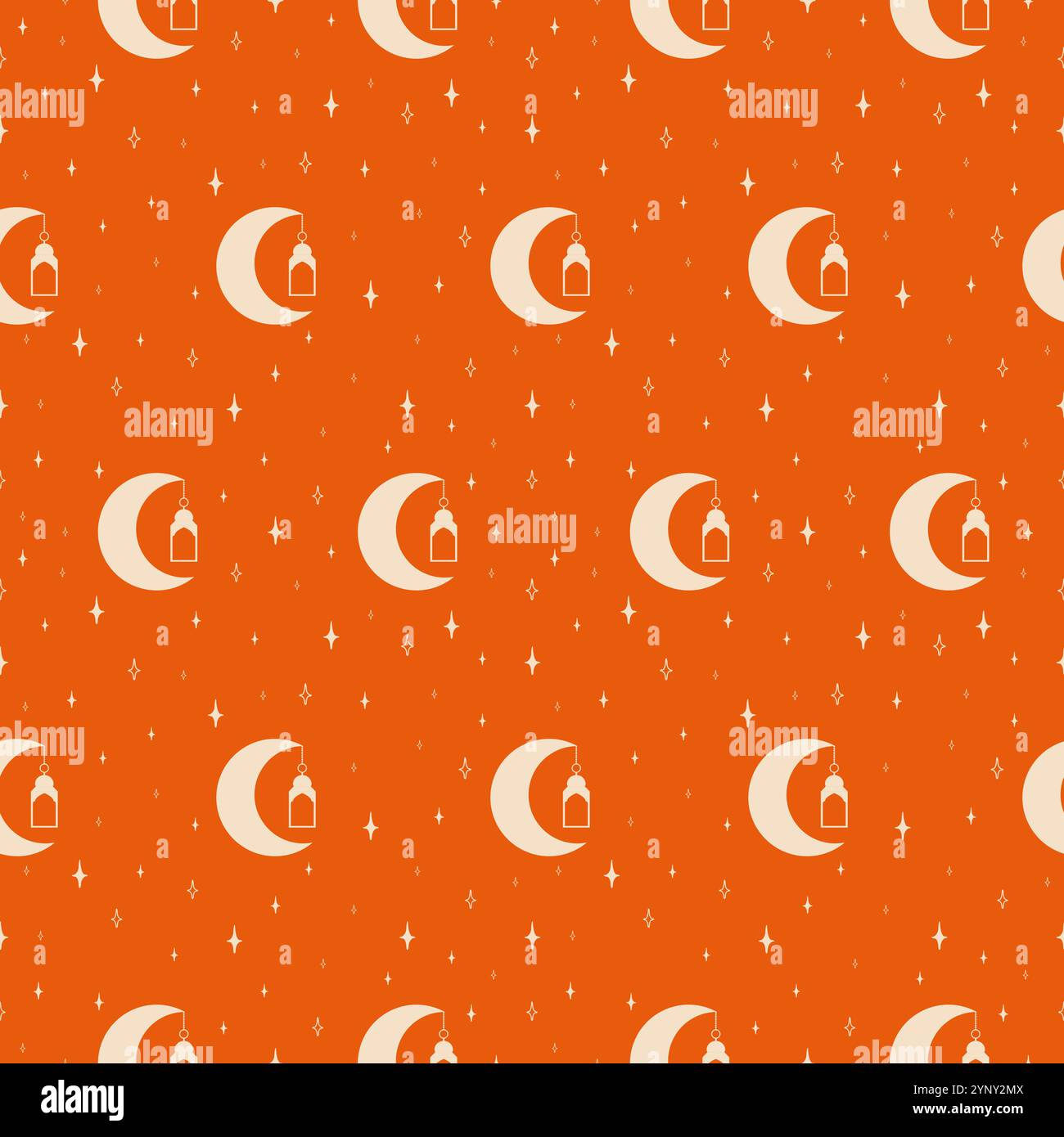 Ramadan kareem with crescent moon pattern. Islamic celebration simple ...